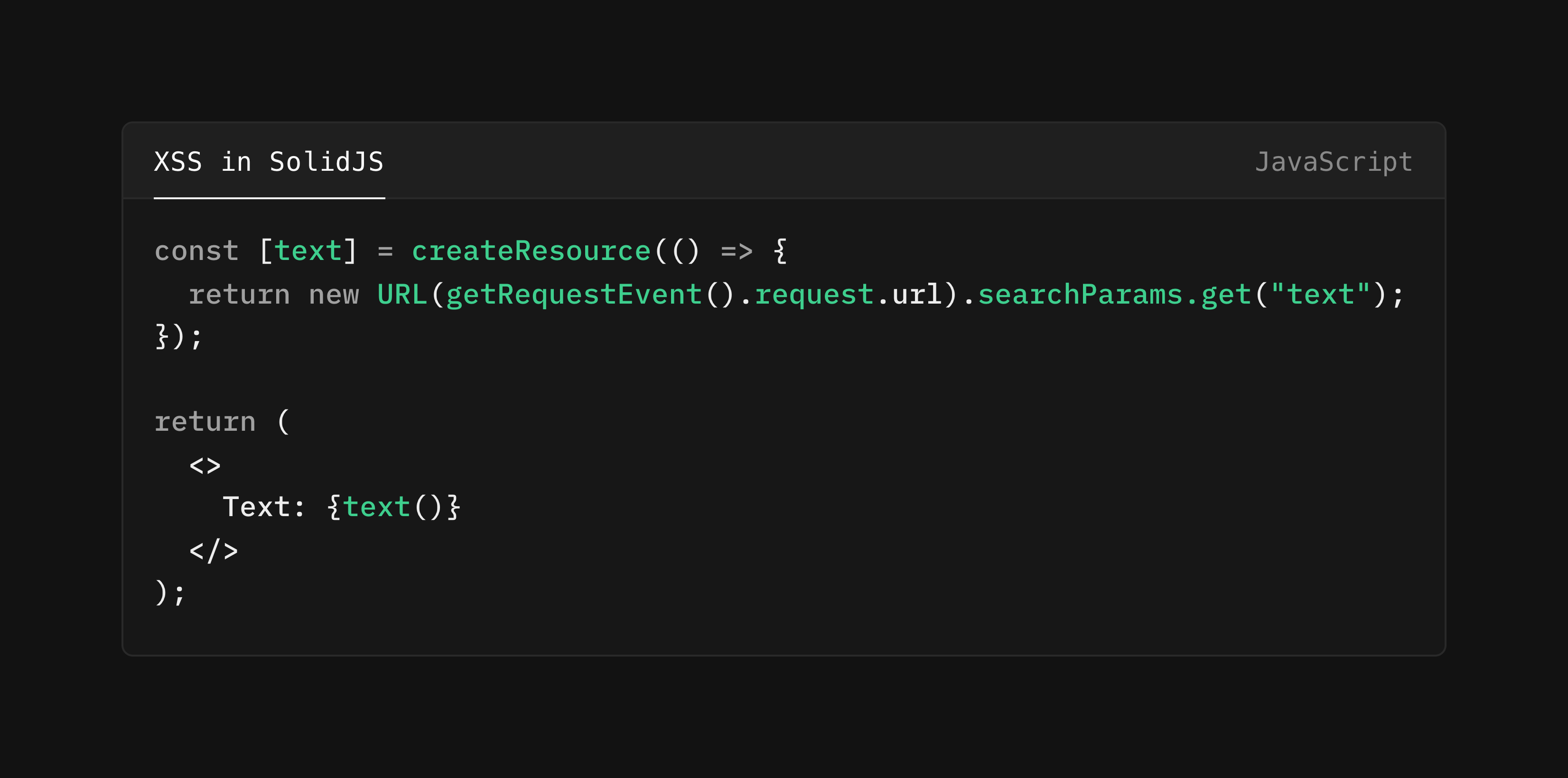 3 XSS Vulnerabilities discovered in SolidJS
